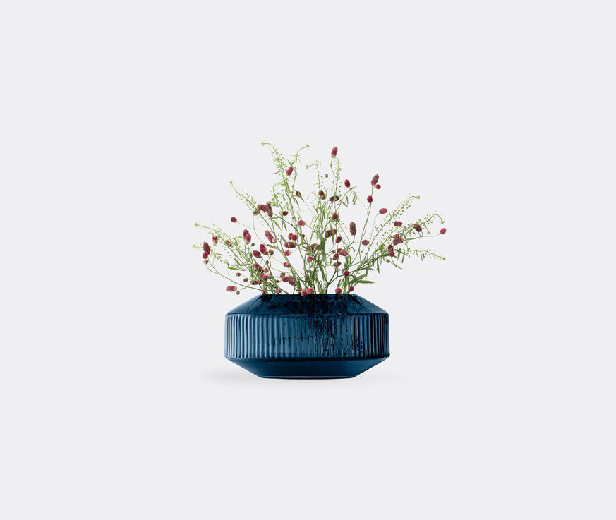 'Rotunda' wide vase, sapphire by LSA International | Vases | FRANKBROS