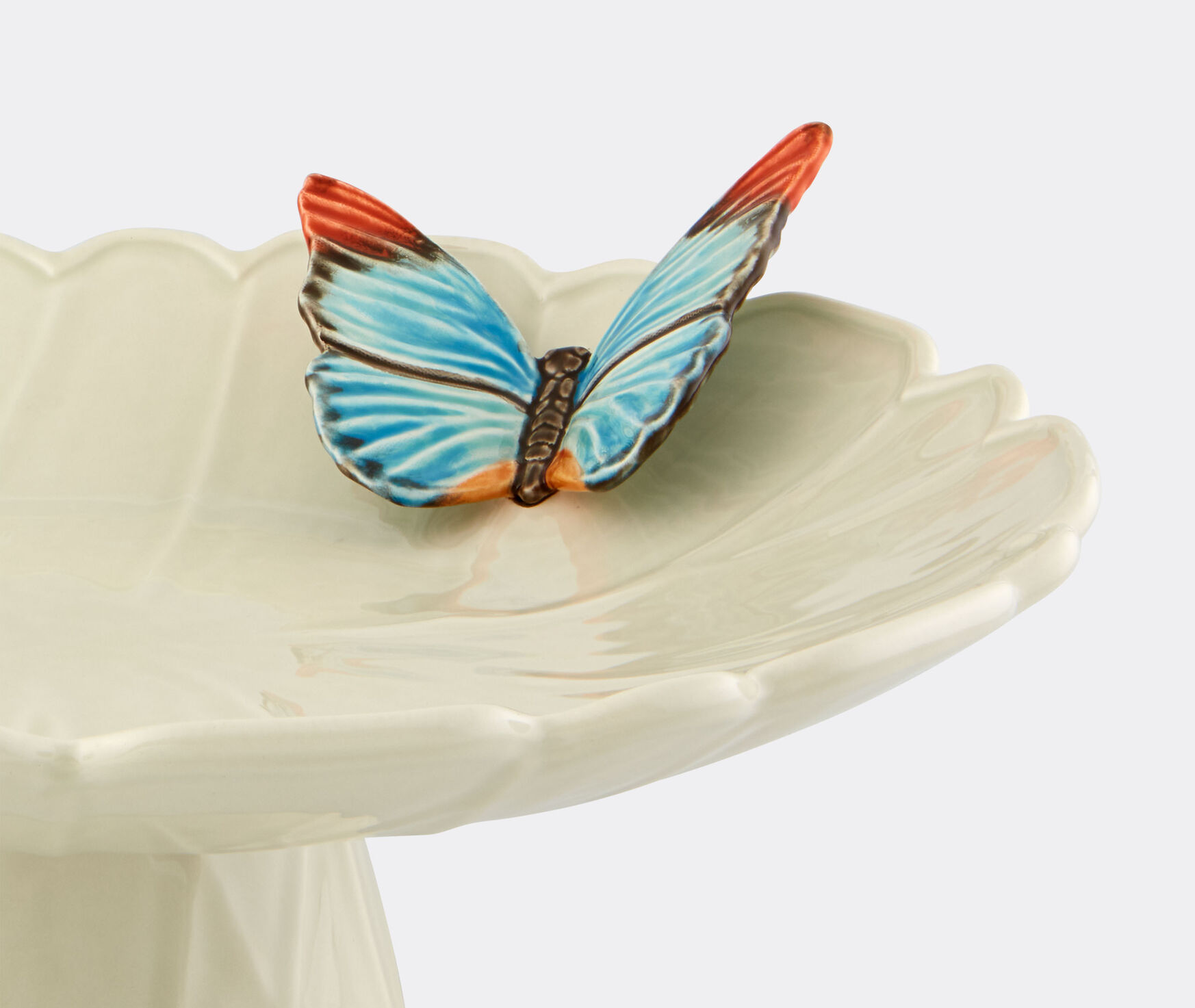 'Cloudy Butterflies' cake stand, light blue by Bordallo Pinheiro ...